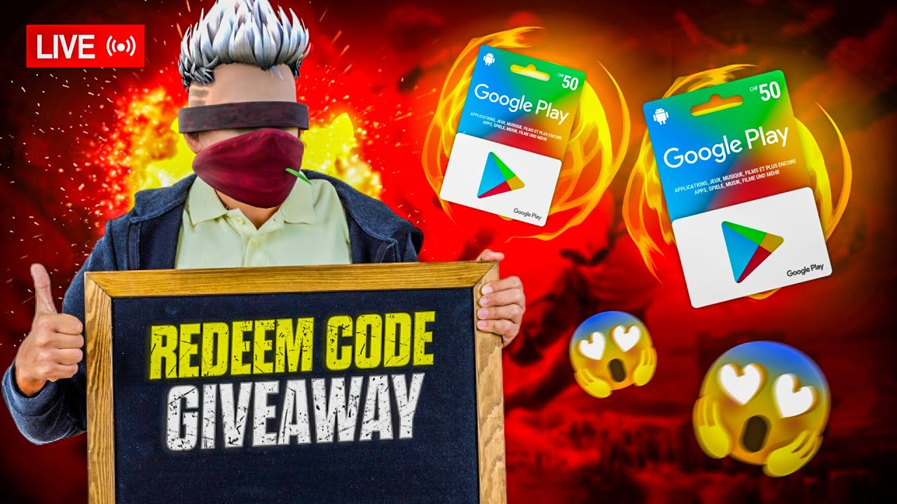 FREE FIRE LIVE GIVEAWAY || SOLO CUSTOM ROOM GIVEAWAY || LIVE REEDEM CODE GIVEAWAY ...