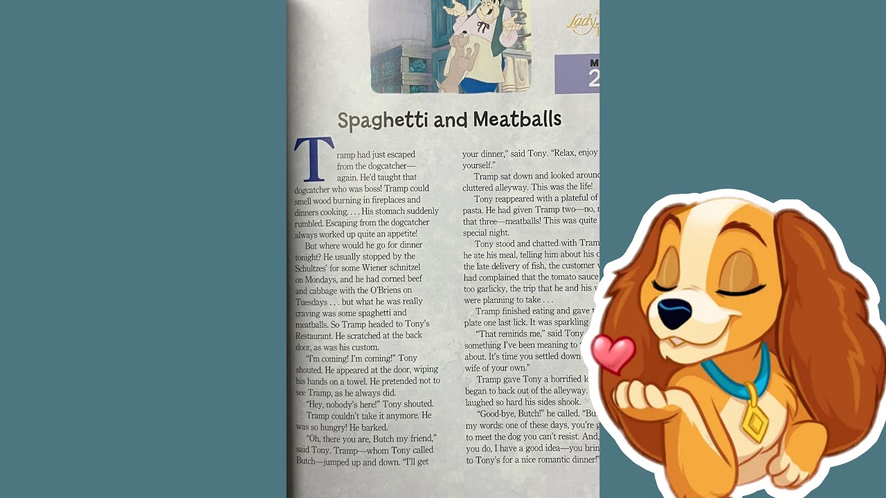 Disney Lady and the Tramp: Spaghetti and Meatballs - YouTube