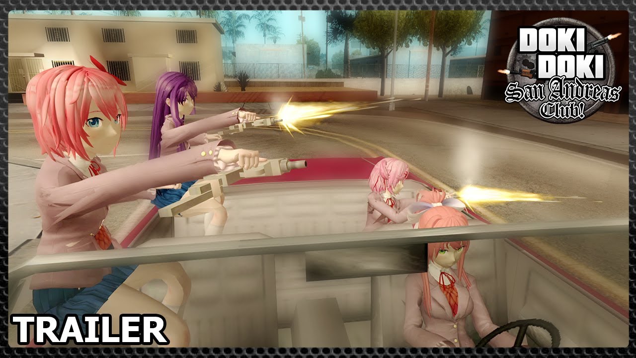 Doki Doki San Andreas Club-Tráiler en Español-Doki Doki Literature Club - YouTube