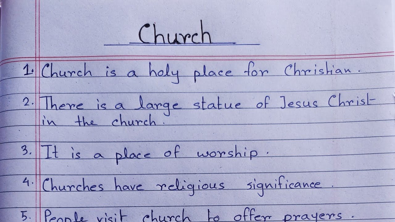 10 lines Essay on Church || Church Essay in English - YouTube