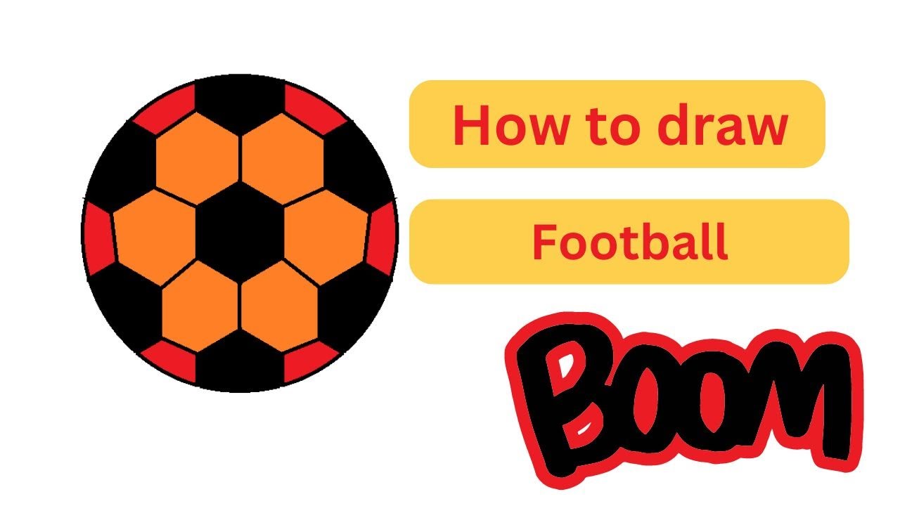 How to draw of Football on computer | Drawing of Football| Tech by ...