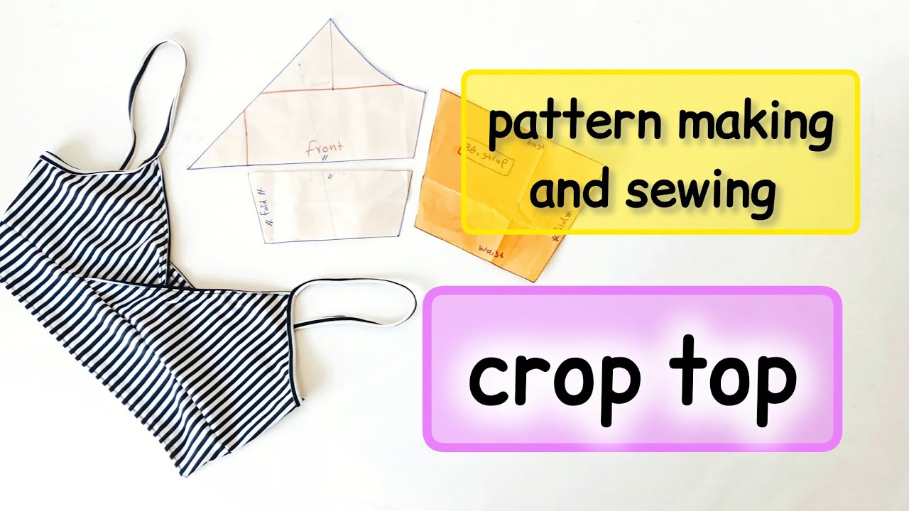 👙 wrap crop top | overlap crop top | crop top pattern | making pattern and sewing pattern ...
