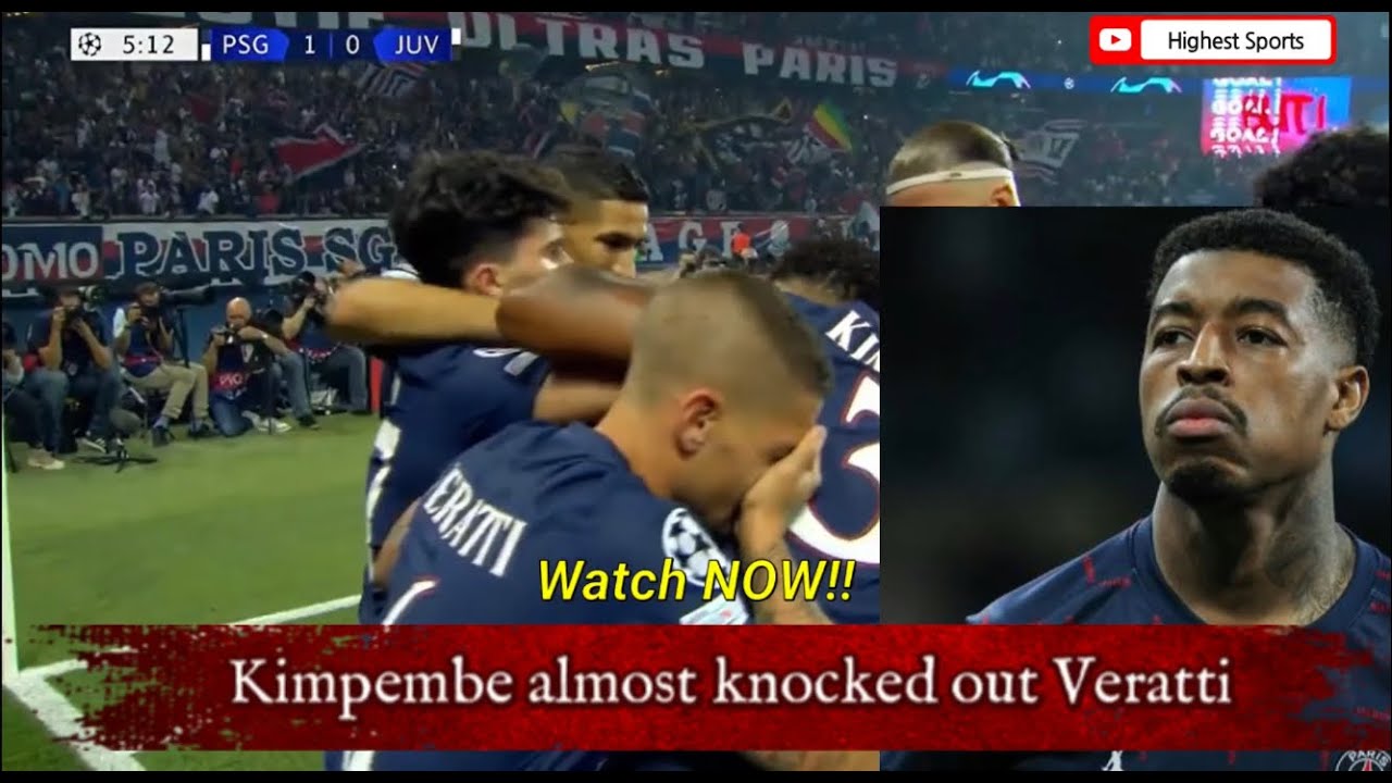 Kimpembe elbow’s Verratti during celebrations of Mbappe’s goal - YouTube