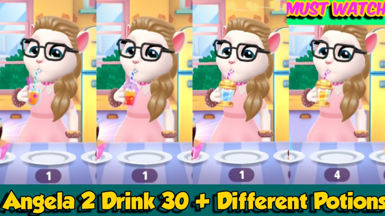 😱 My Talking Angela 2 Drink All Magic Potions One By One | Android ...