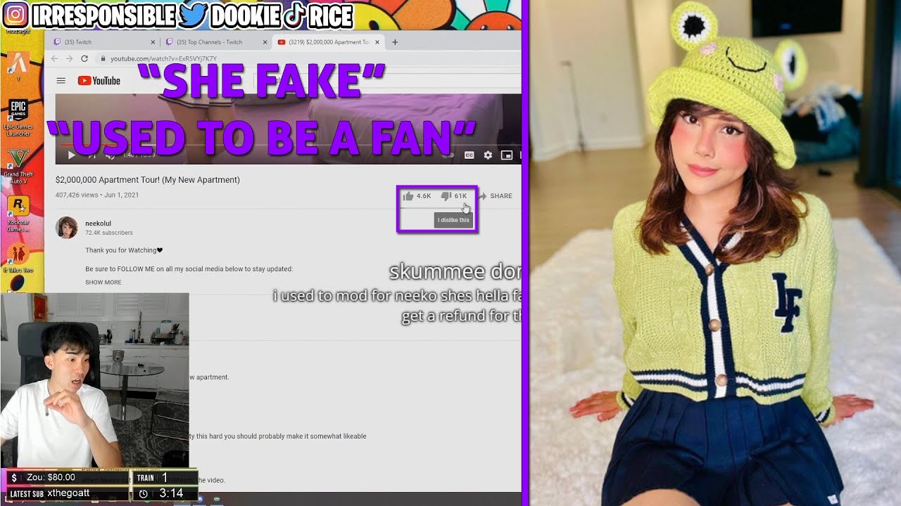 Ricegum Talks About 100T Neeko "She's FAKE, Used To Be A FAN" - YouTube