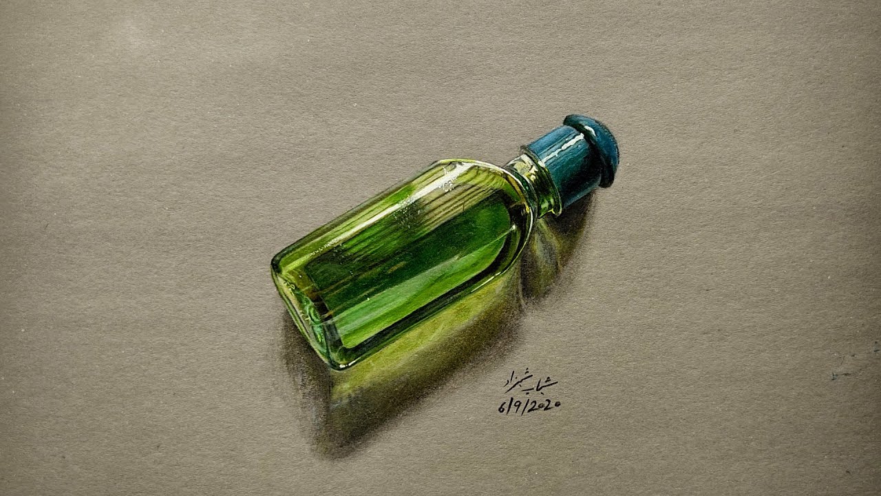 How To Draw 3D Hyper Realistic bottle🔥 - YouTube
