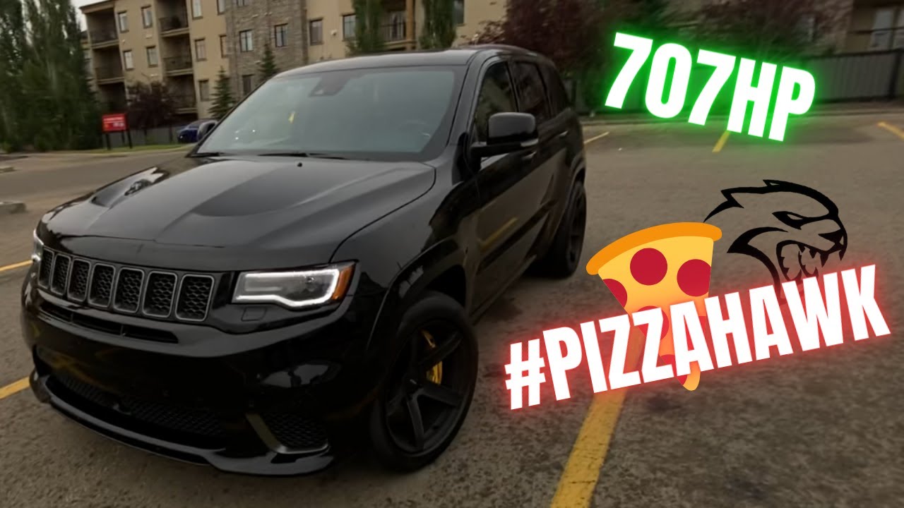 POV: GETTING PIZZA IN THE TRACKHAWK... CRAZY SPEED AND EXHAUST! - YouTube
