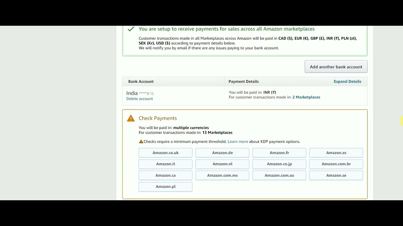 How To Change Check Payment To Direct Deposit In Amazon Kindle Hindi YouTube How To Change Check Payment To Direct Deposit In Amazon Kindle Hindi YouTube