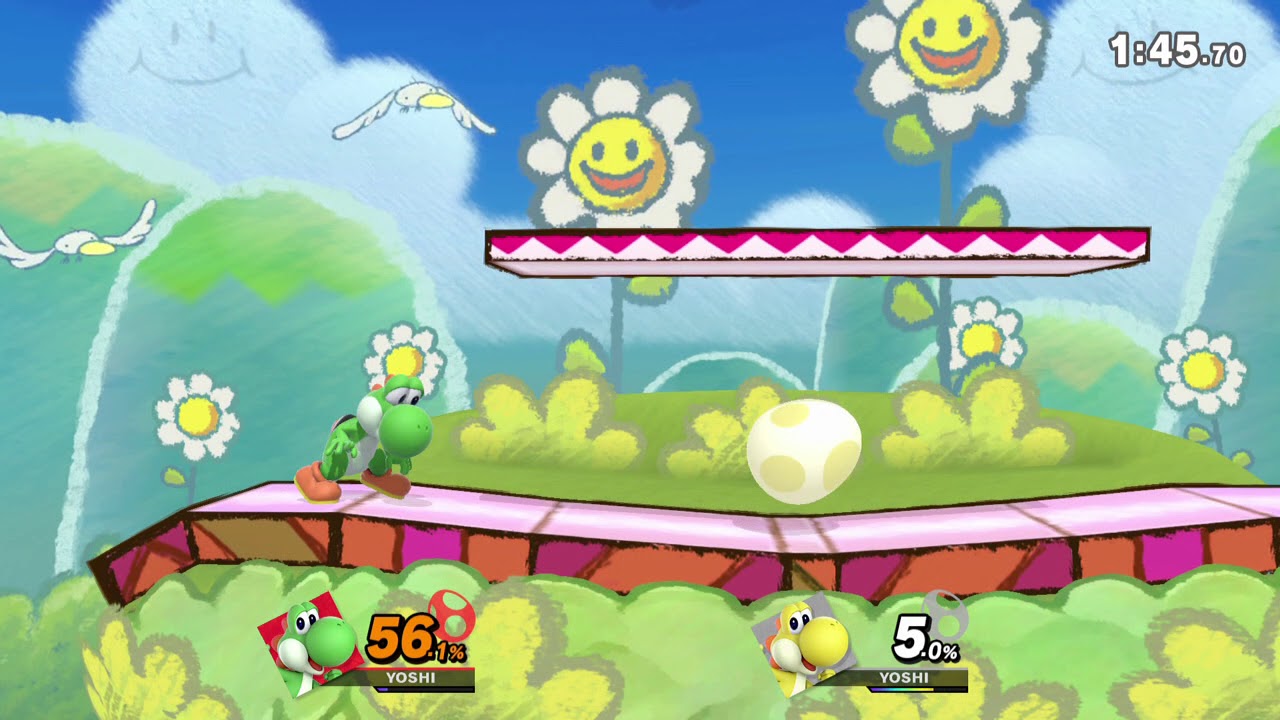 SSBU 1v1 Run - Yoshi Battle (Yoshi's Island) - YouTube
