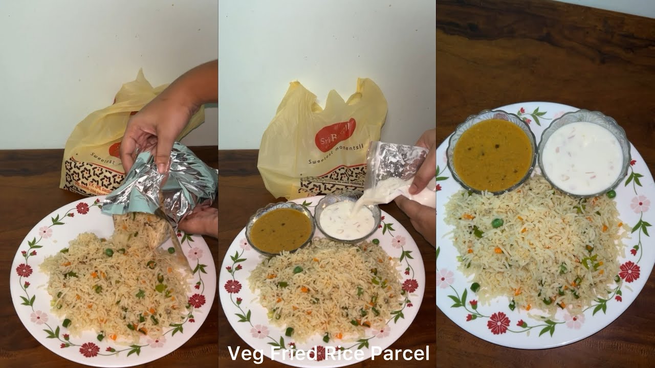 Veg Fried Rice Parcel | Balaji Food Court | Yummy Food - YouTube
