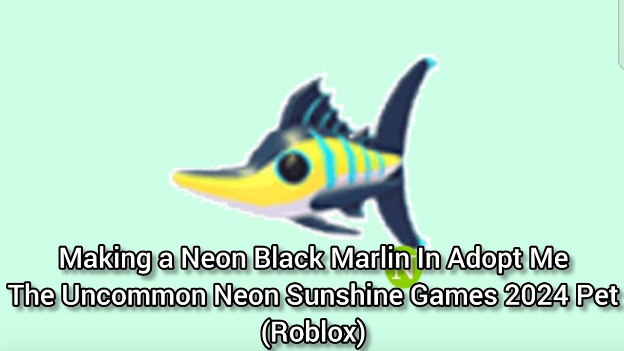 Making a Neon Black Marlin In Adopt Me | Roblox - YouTube