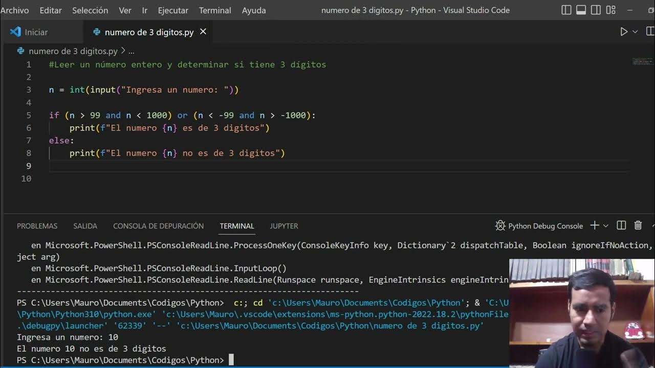 Leer Un Número Entero Y Determinar Si Tiene 3 Dígitos En Python Youtube