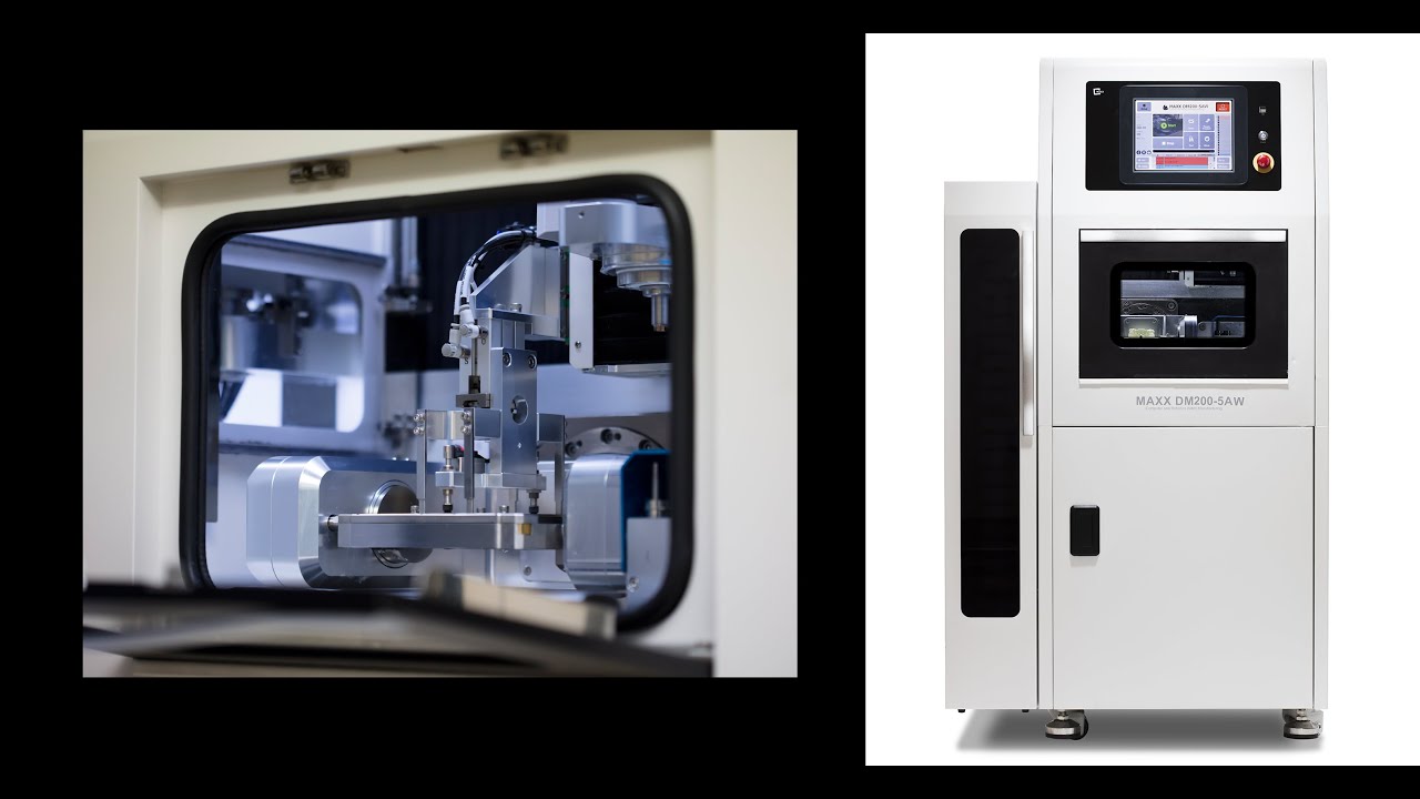 MAXX DM200-5AW | 5 axis Wet and Dry Milling #Dentalmetalmilling # ...
