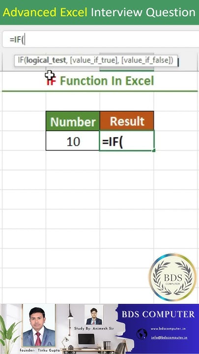 IF function in excel // IF formula in excel excel #exceltech #shortfeed #exceltips - YouTube