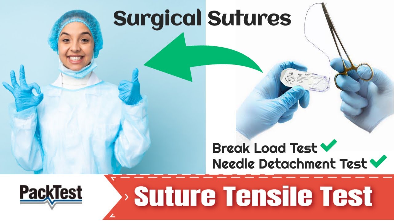 Suture Tensile Tester - GP20DXPro by PackTest.com - YouTube