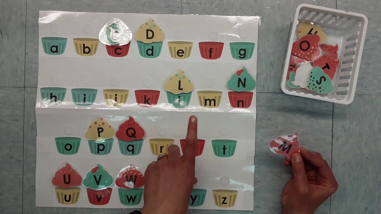 Cupcake letters- upper and lowercase match - YouTube