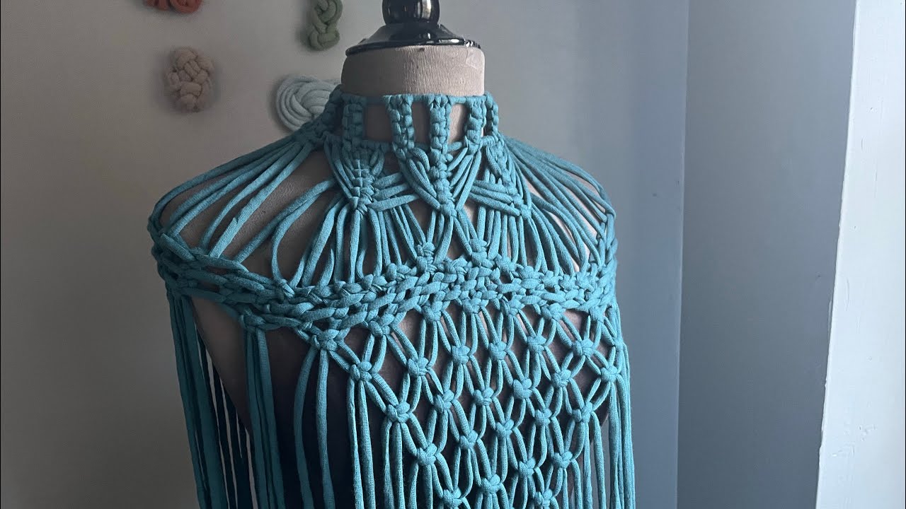 DIY Macrame Collar Shawl part 1 - YouTube