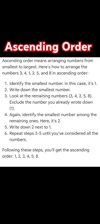 Arrange the Numbers in their Ascending Order ||Maths For Class 2 Maths ...