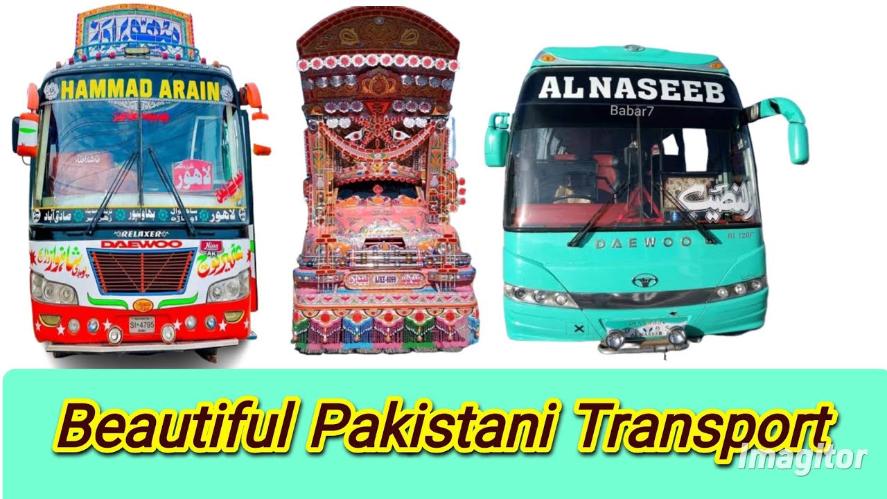 Pakistani Beautiful Luxury And Local Buses, Powerful Trucks Action Hino ...