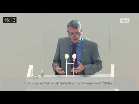 Matthias Stefke 2. Redebeitrag zum Gesetzentwurf von BVB/FW „Parkraum-für-alle-Gesetz“ - 18.10. ...