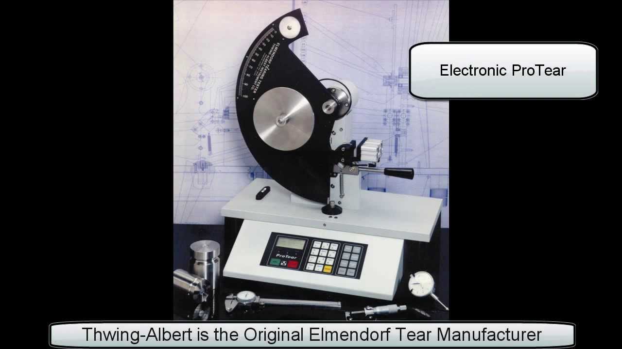 Thwing-Albert ProTear Elmendorf Tear Tester - YouTube
