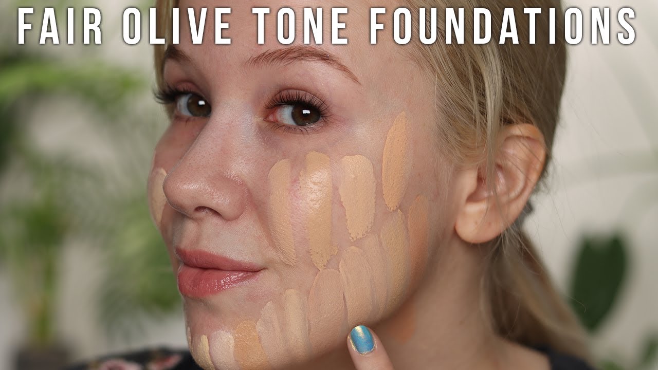 Swatching all 25 of my foundations | Fair warm and olive shades - YouTube