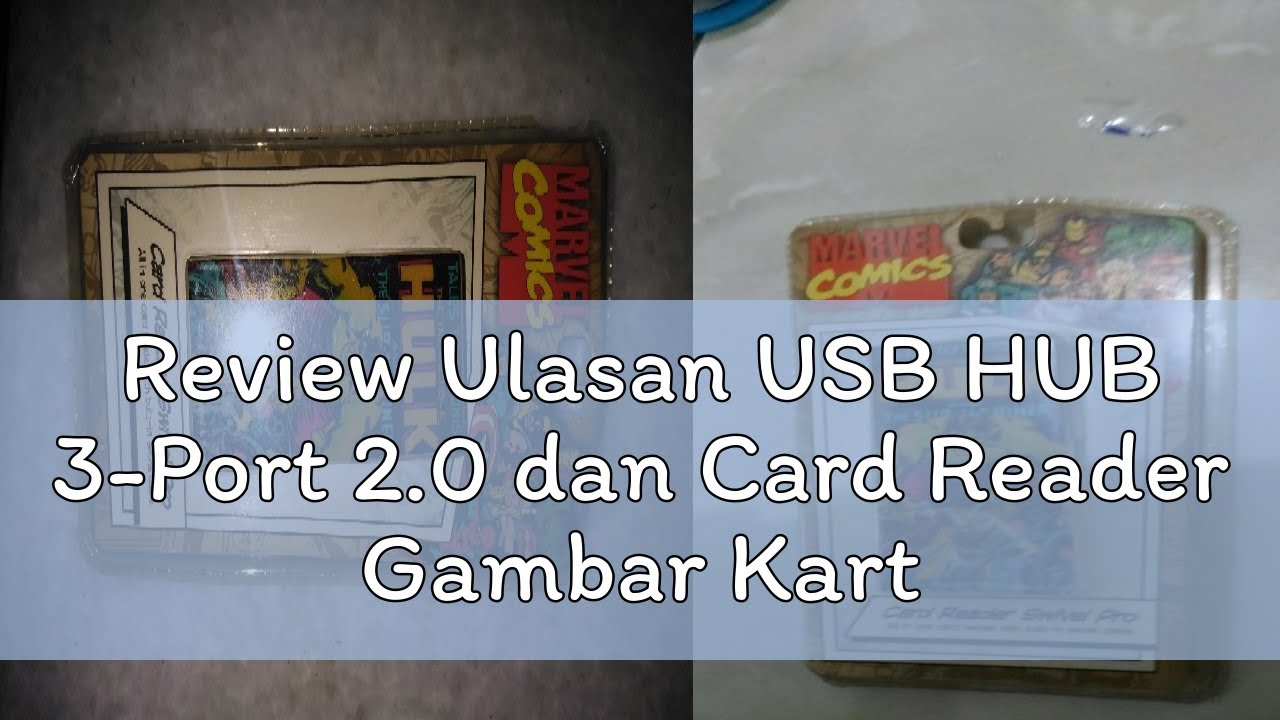 Review Ulasan USB HUB 3-Port 2.0 dan Card Reader Gambar Kartun Support ...