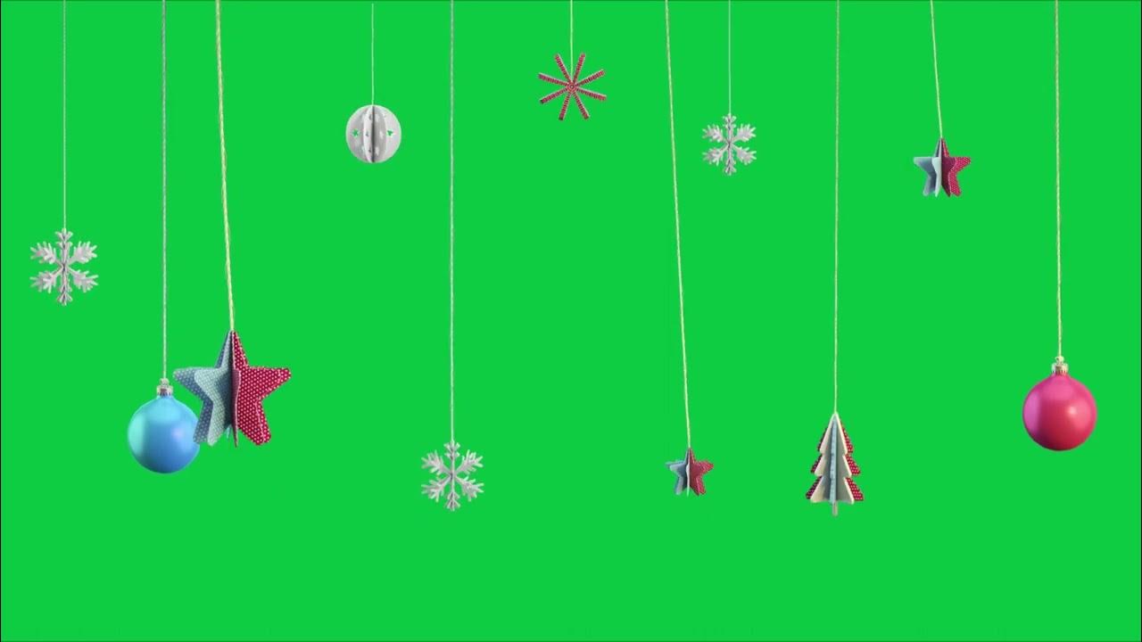 Christmas Decorations Dropping / Swinging | Green Screen & Luma Matte ...