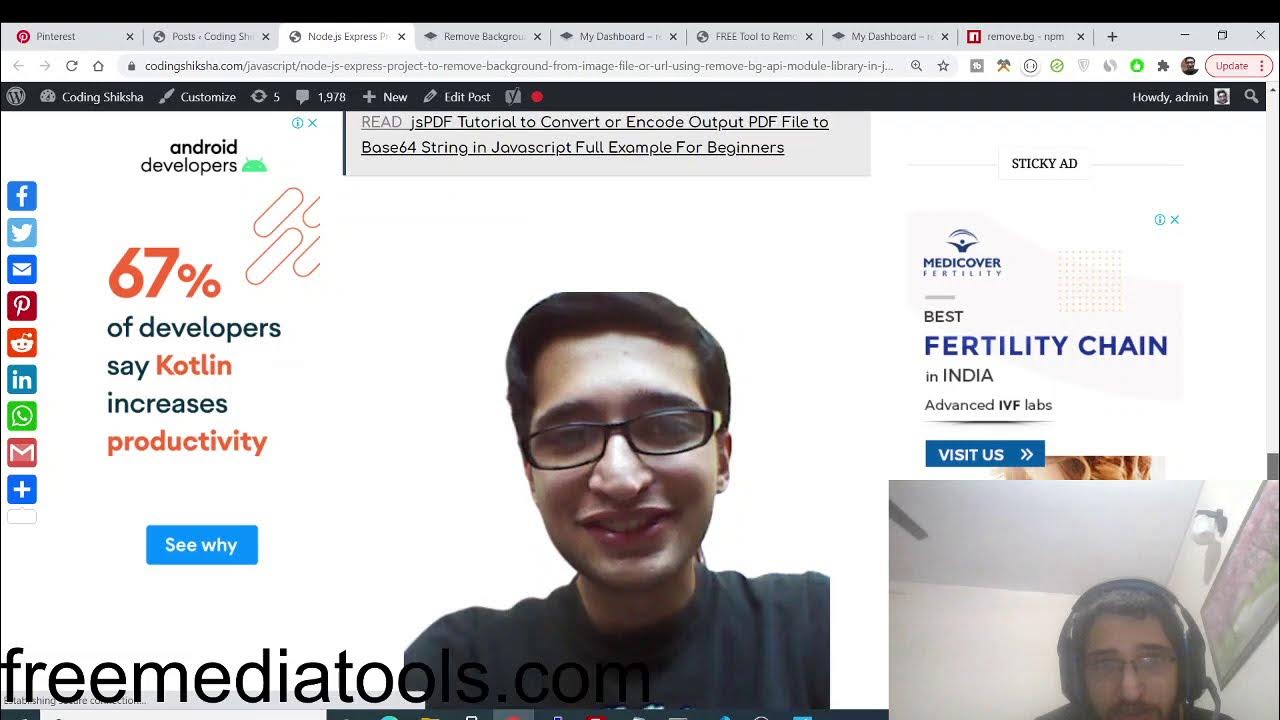Node.js Express Project to Remove Background From Image File or URL Using remove.bg API Module ...