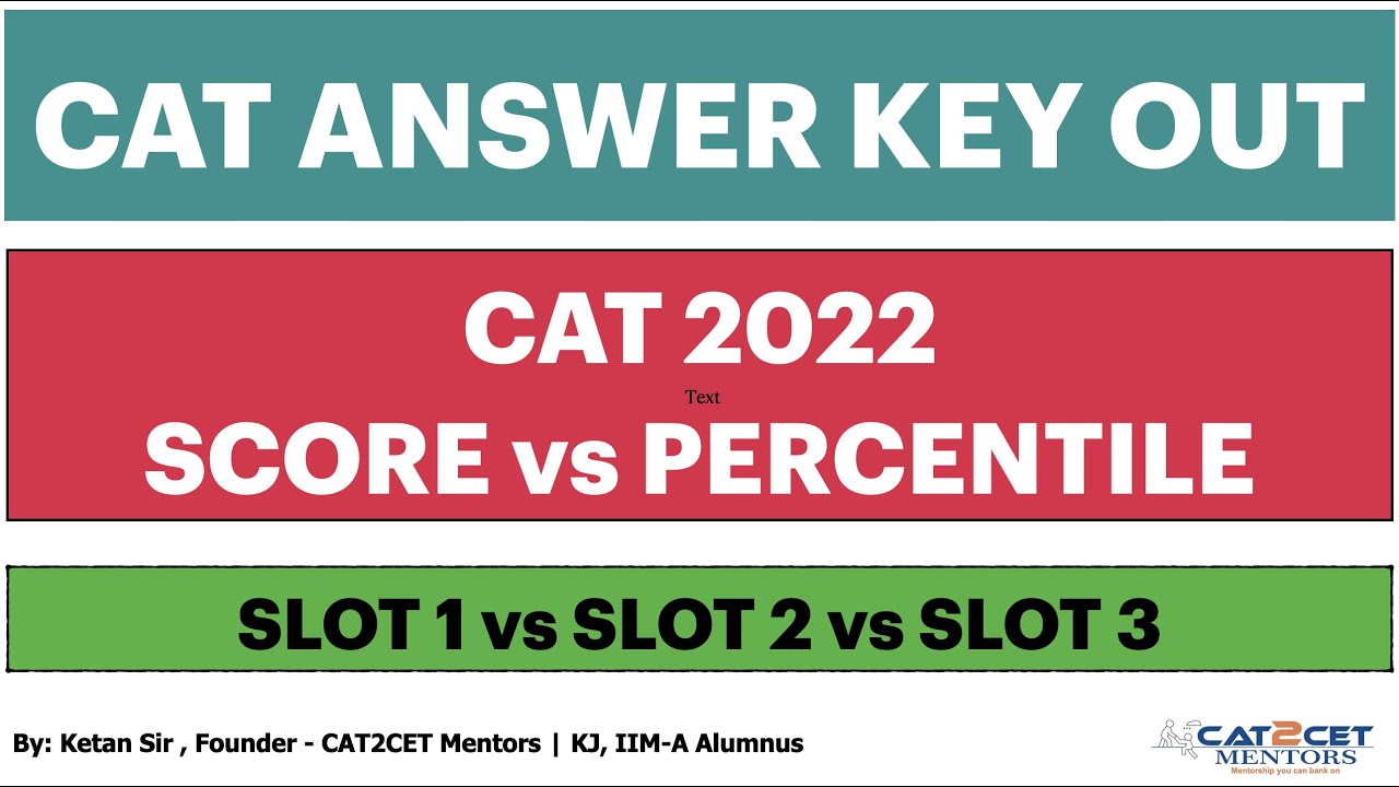 CAT 2022 Answer Key is Out | CAT 2021 vs 2022 Score vs Percentile ...