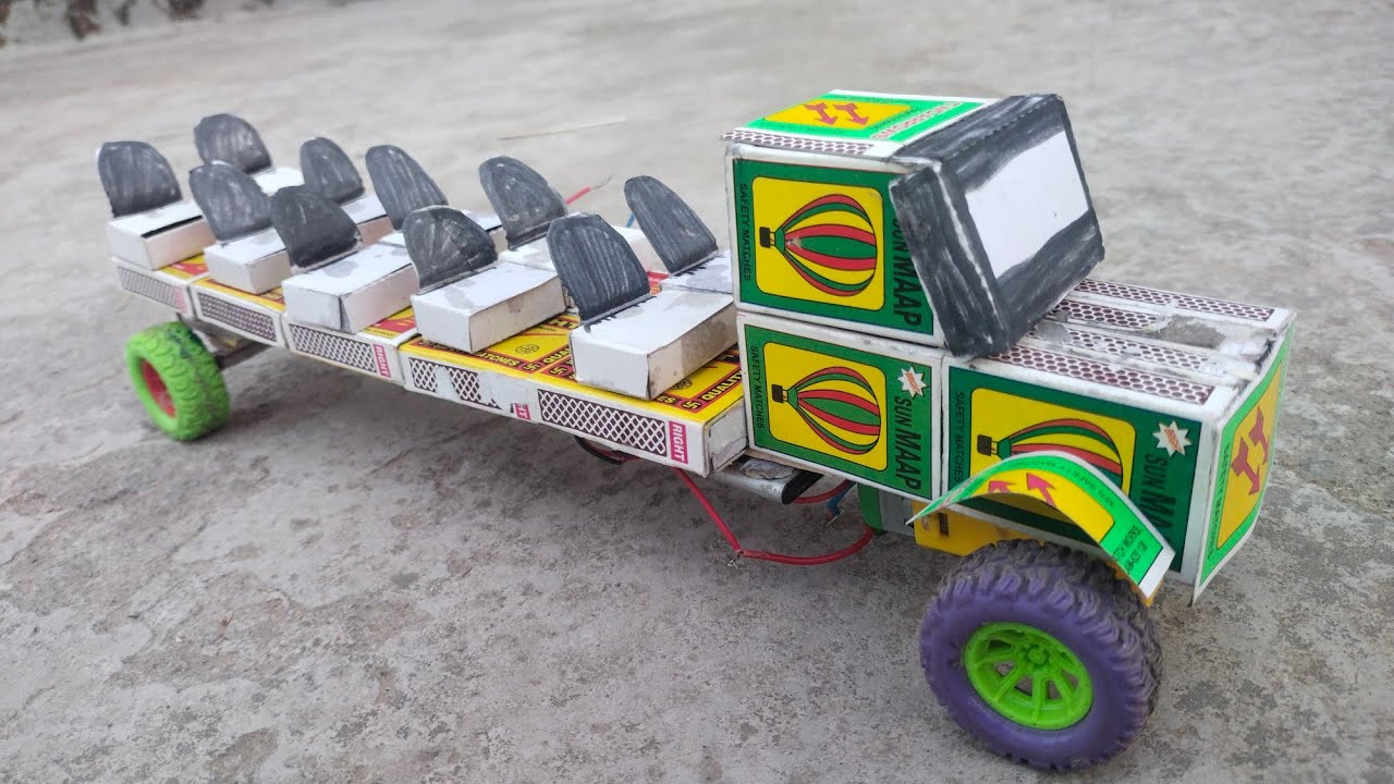 how to make matchbox big school bus at home | Diy school bus Craft's ...