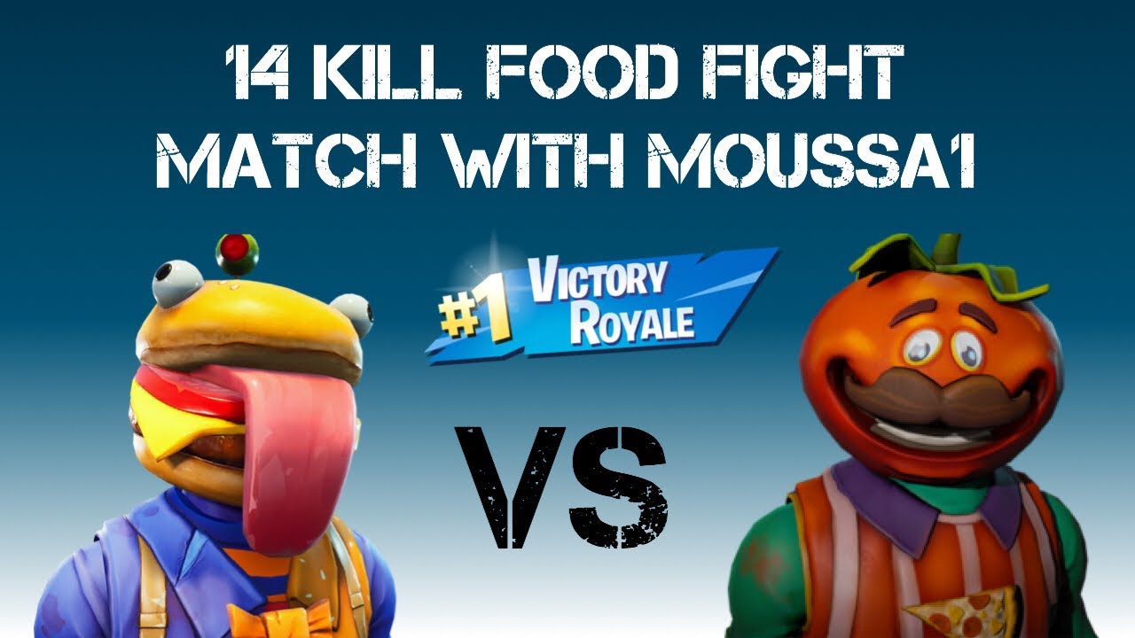 14 Kill Food Fight Match with moussa1 - YouTube
