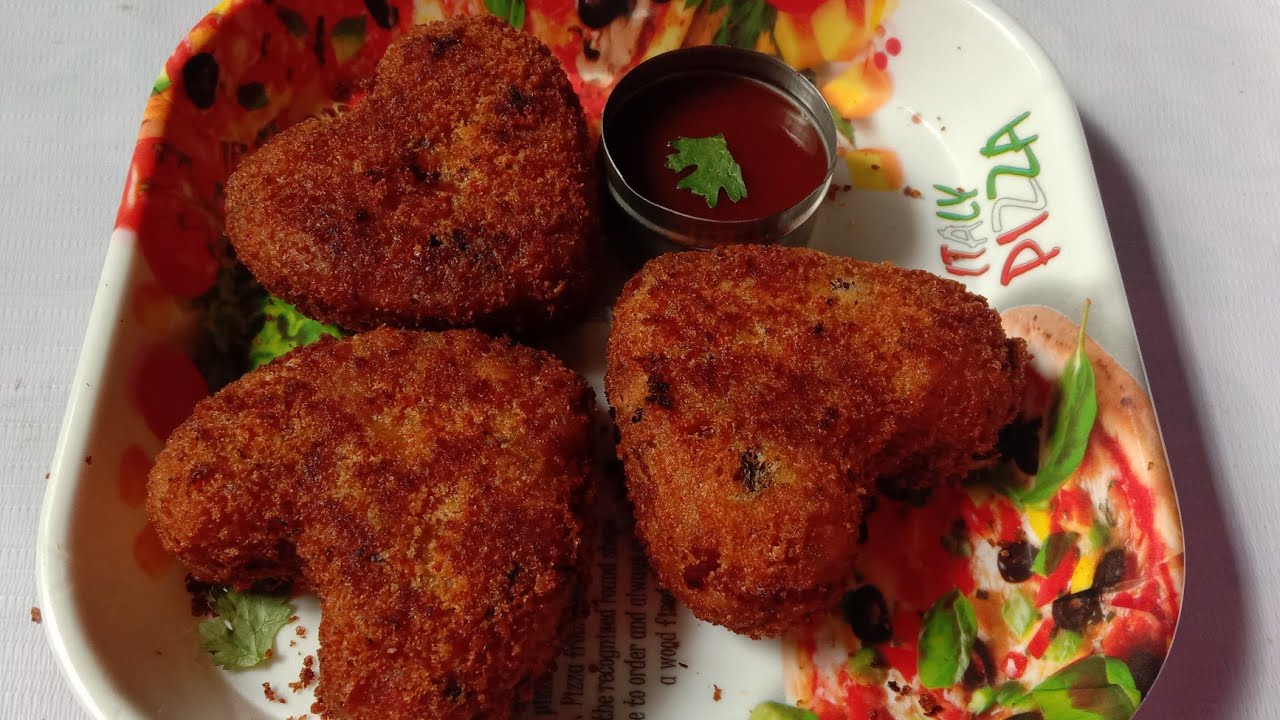 Crispy Vegetable Cutlet recipe/ kids favourite cutlet recipe/ heart ...