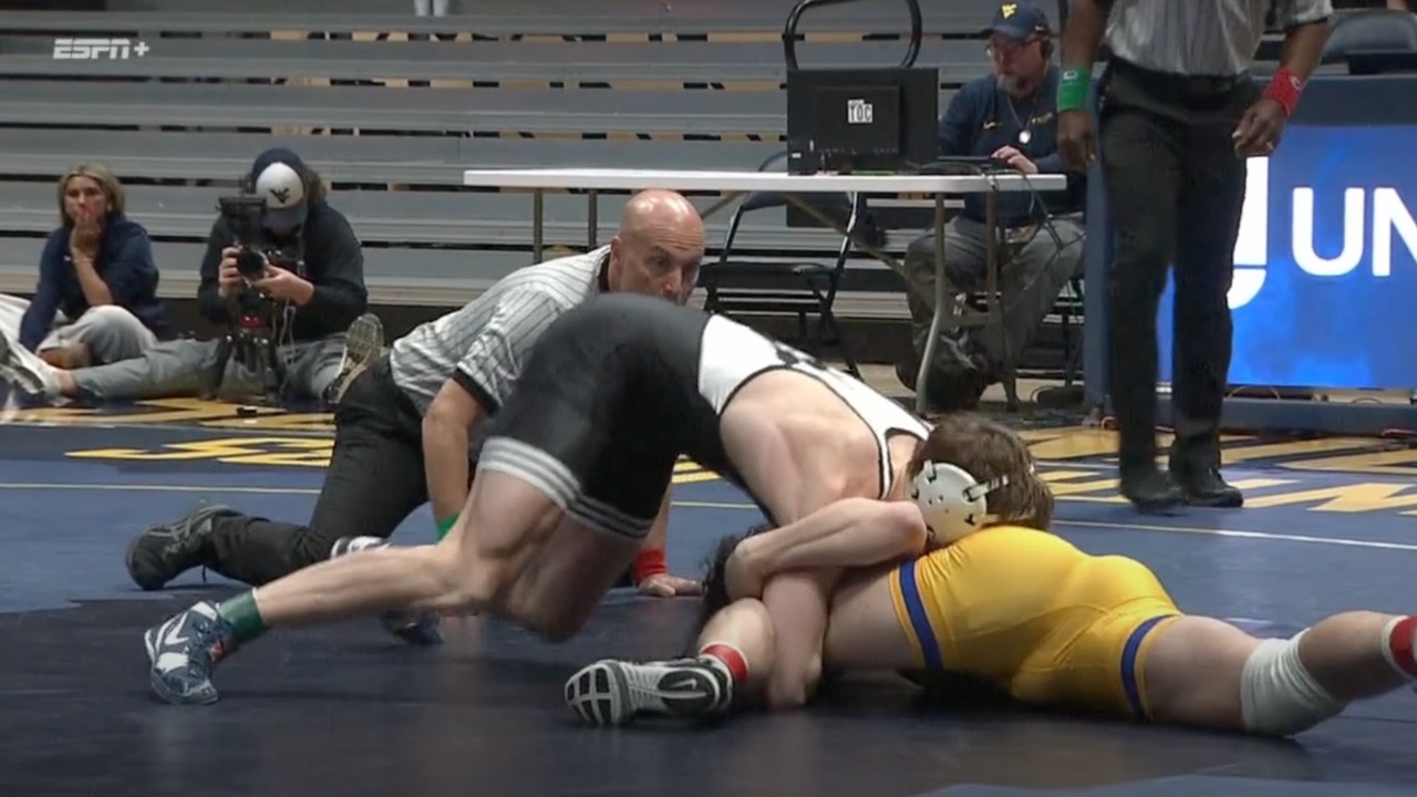 184lbs Reece Heller (Pitt) vs Dennis Robin (West Virginia) - YouTube