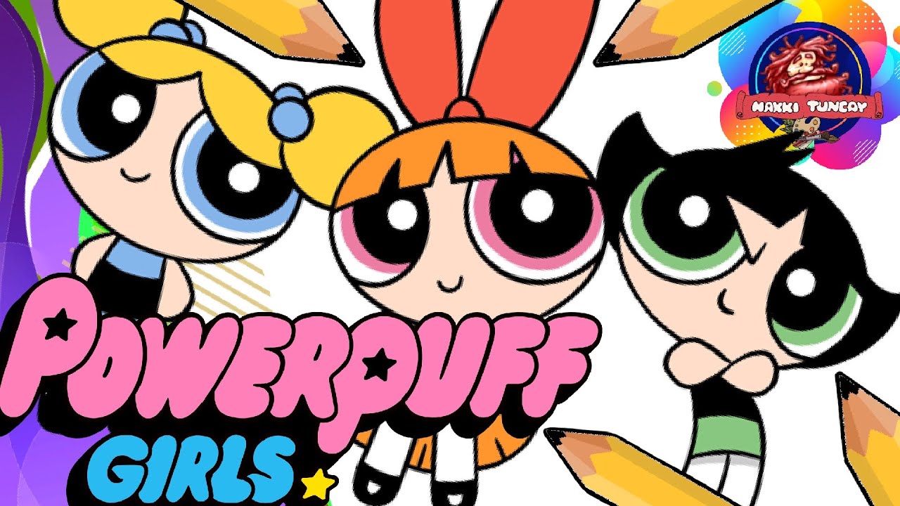 POWERPUFF Girls Drawing | Buttercup, Bubbles, Bloscom | Cartoon Network ...