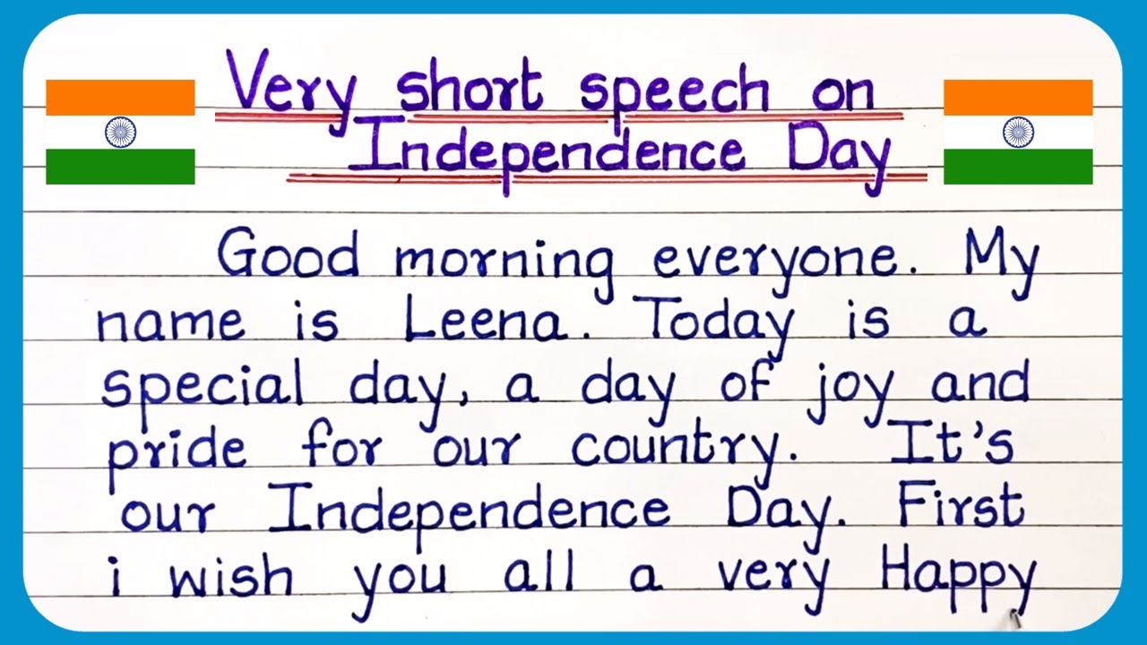 Very short 15 august speech 2023 | independence day speech | 15 august ...