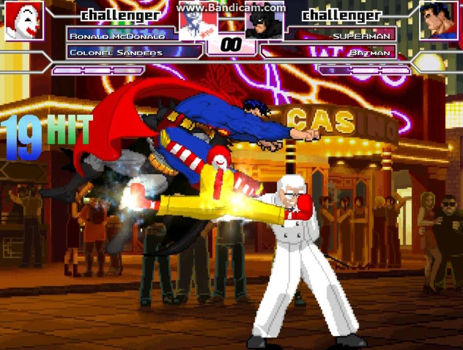 MUGEN Battle #0001 - Ronald McDonald and Colonel Sanders vs Superman ...