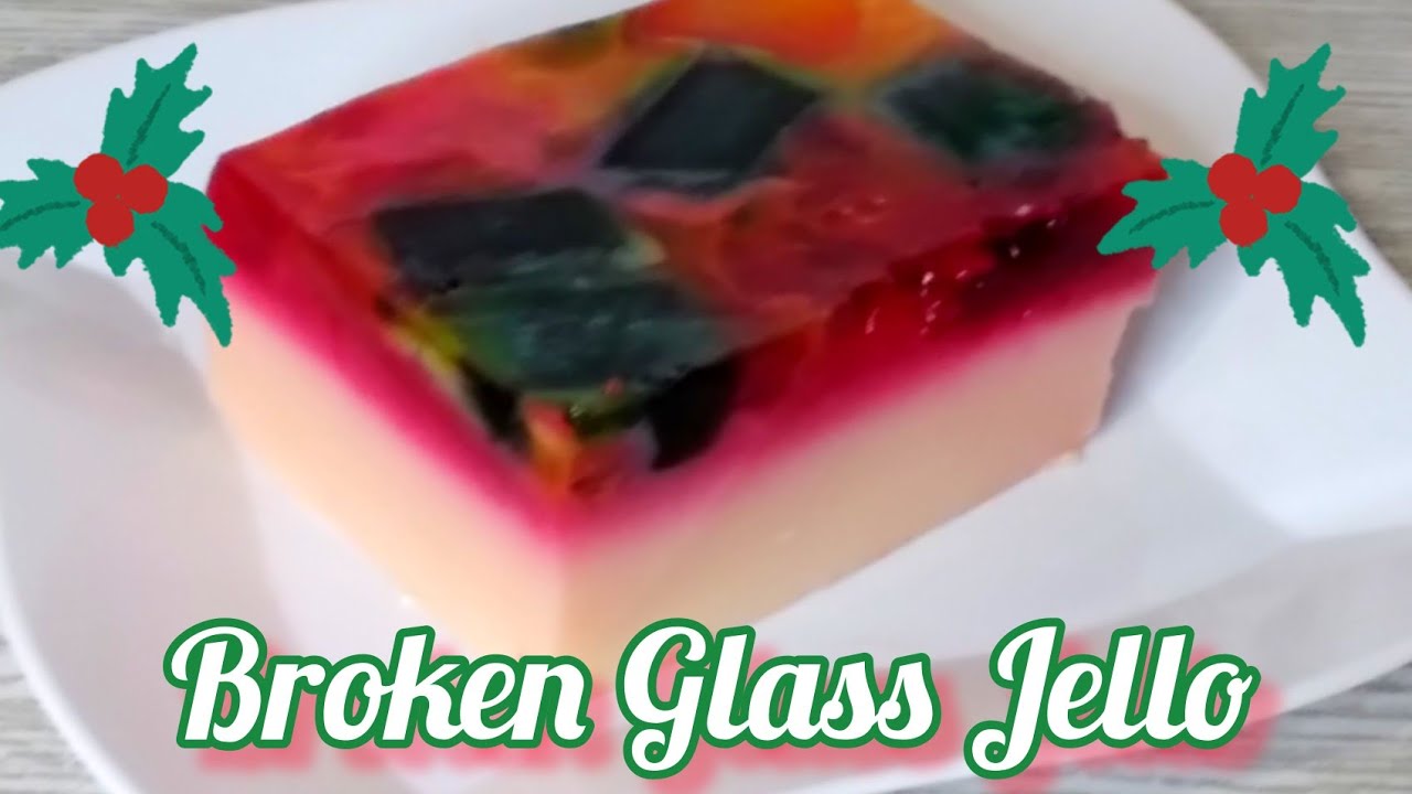 Easy Christmas Jello Dessert//Broken Glass Pudding//No-Bake Dessert ...