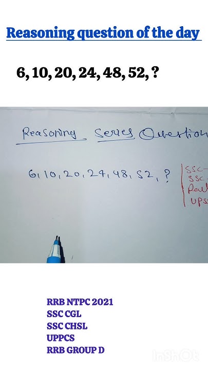 6,10,20,24,48,52,? | reasoning series question of the day | reasoning series | series question ...