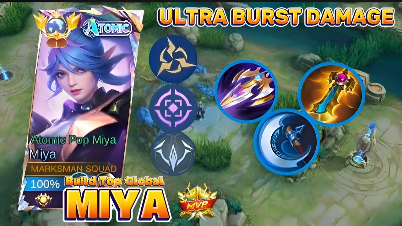 TOP GLOBAL MIYA ULTRA BURST DAMAGE WITH ONE SHOT BUILD TO ALL ENEMIES ...
