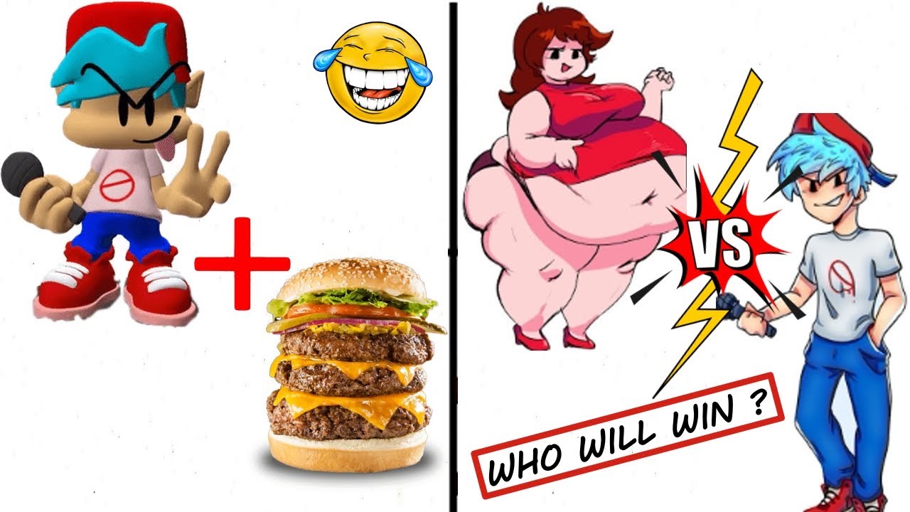 FNF BOYFRIEND VS FAT GIRLFRIEND = ??? | FNF Boyfriend +Burgers ...