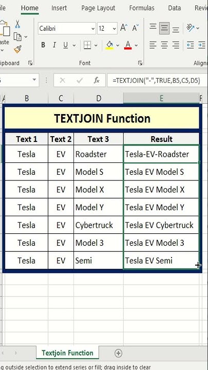 #shorts | TEXTJOIN Function in Excel - YouTube