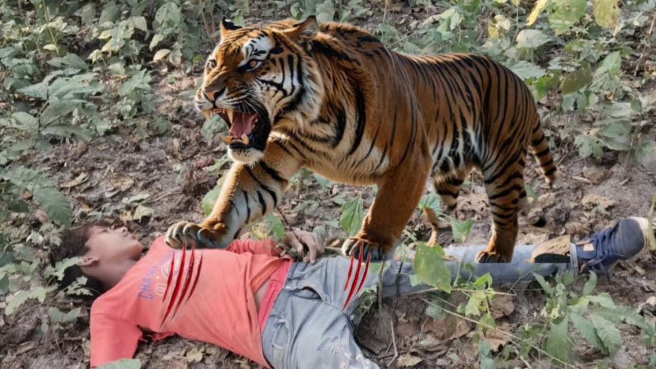 Tiger attack man in the forest l royal bengol tiger attack l tiger ...