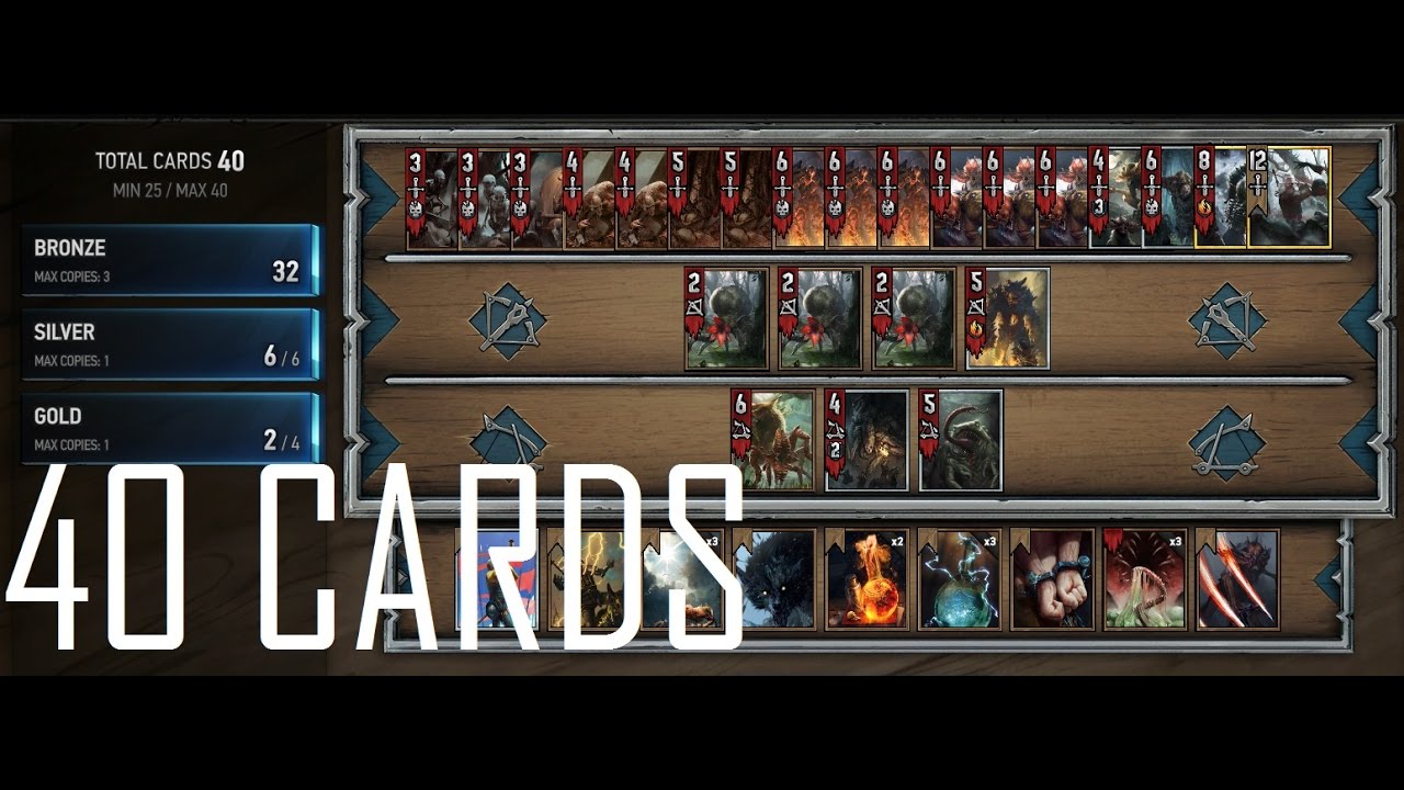 40 Cards Monster Deck - Gwent Closed Beta - YouTube