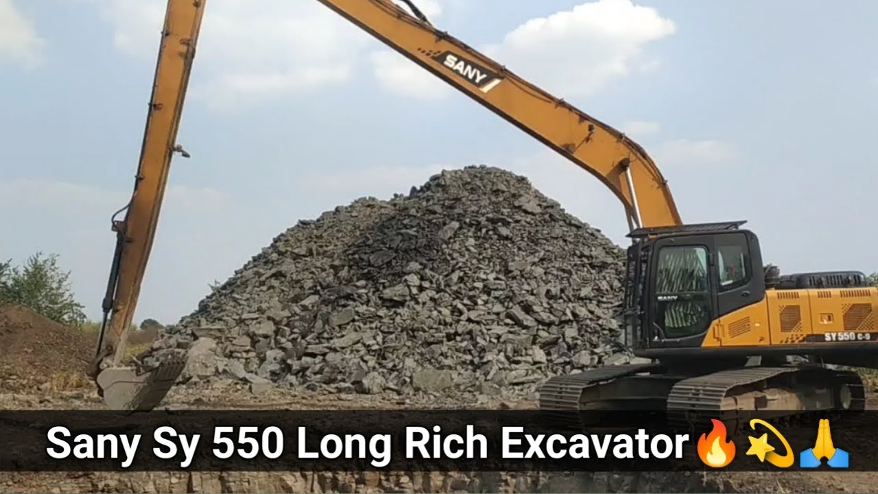 SANY SY 550 Long Rich Excavator Performance | Excavator | Vehicle Line ...