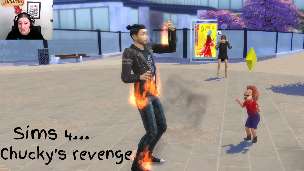 Sims 4 Chucky toddler creates chaos with deadly toddler mod - YouTube