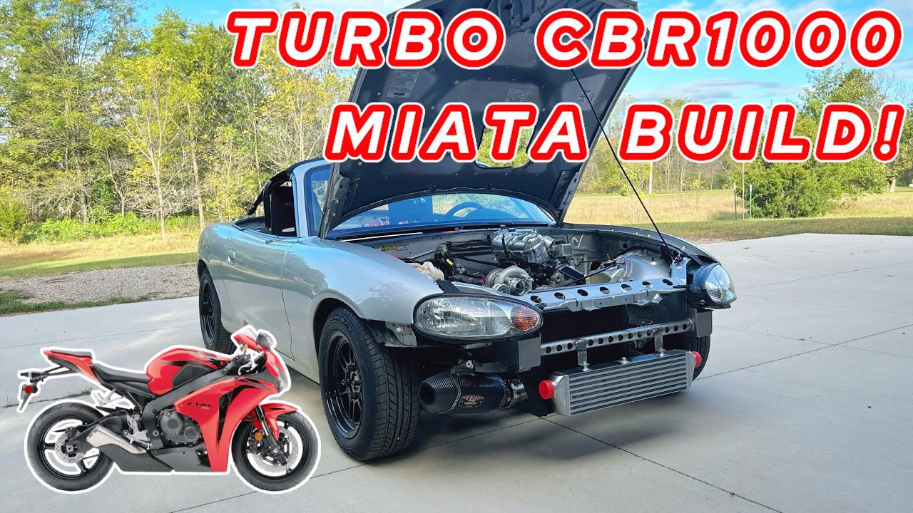 TURBO BUILD! BIKE Swapped Miata gets BOOSTED- Part 3 - YouTube