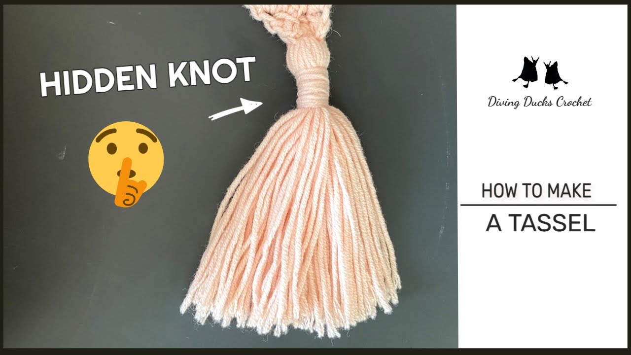 HIDDEN Knot YARN Tassel!! EASY Tutorial - YouTube