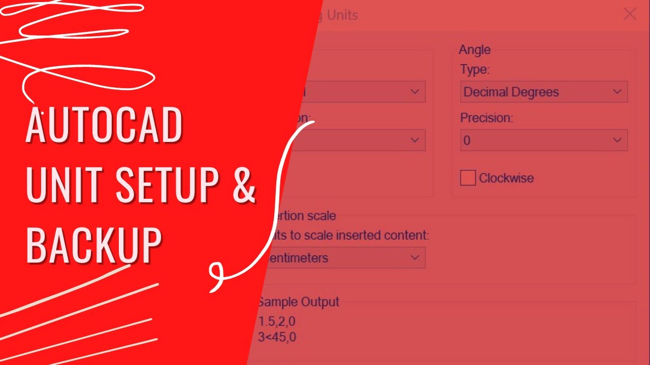 #1 Autocad Unit Setup & Backup - YouTube