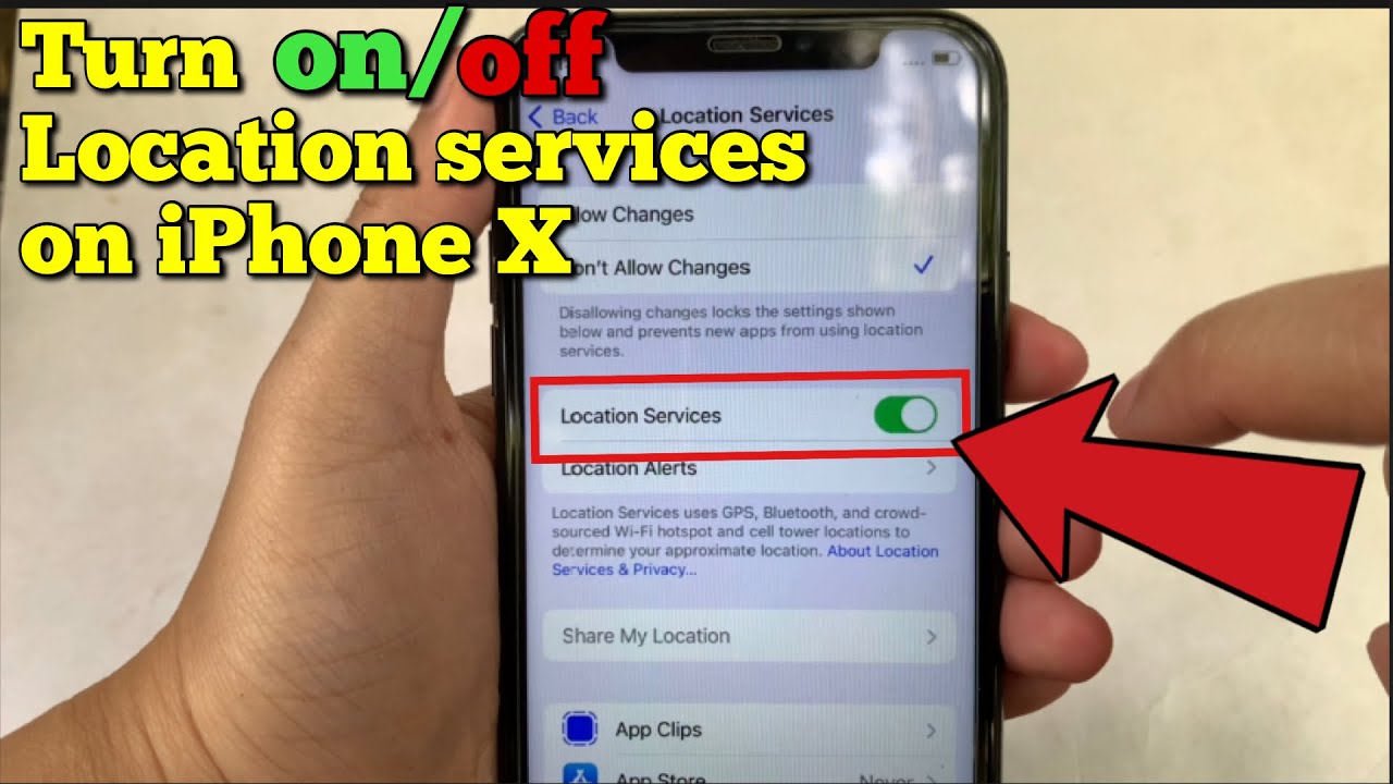 How to turn on & off location services on iPhone X - YouTube